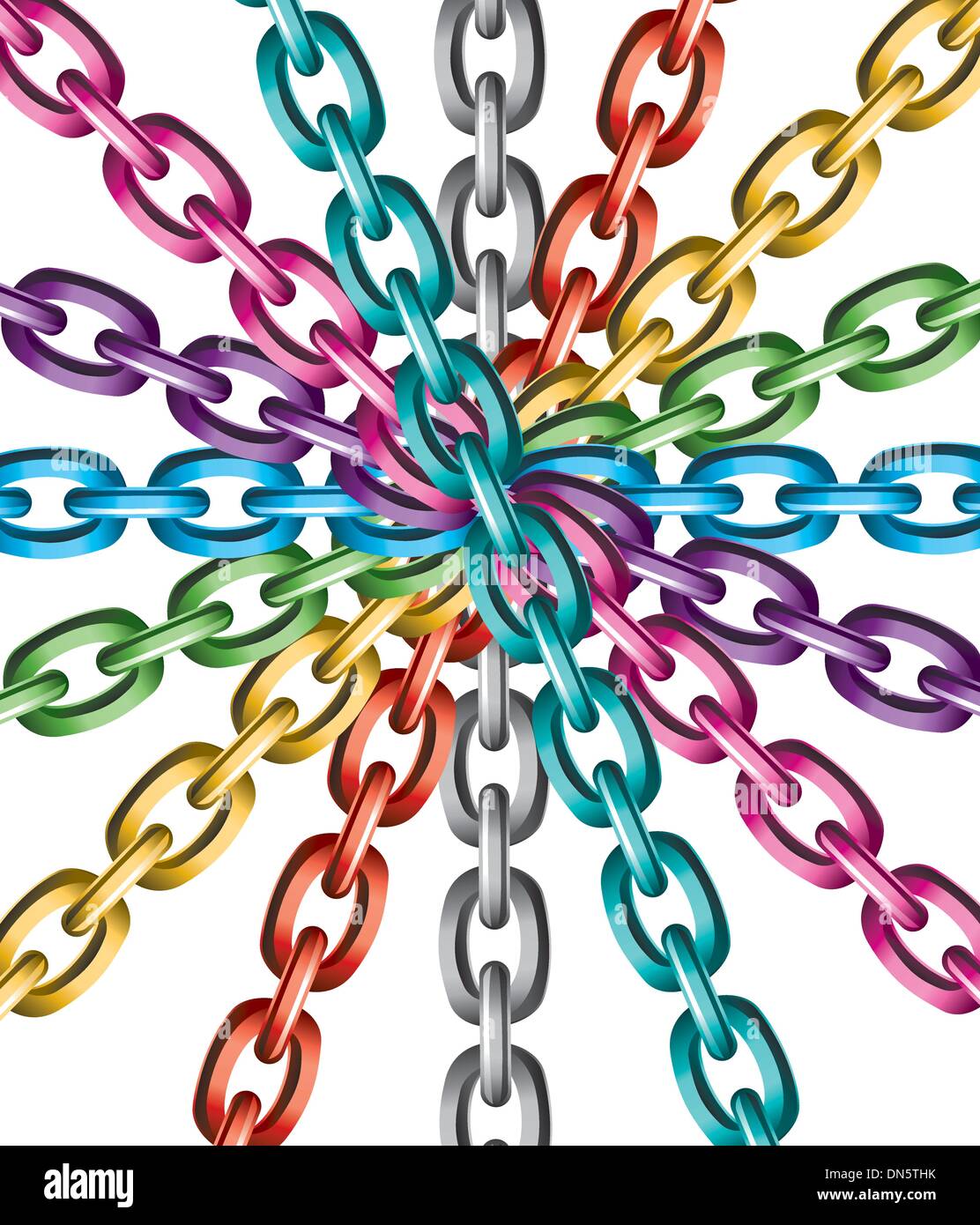 colorful metal chains Stock Vector Image & Art - Alamy