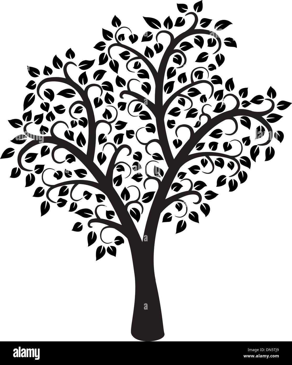 vector black and white tree Stock Vector Image & Art - Alamy