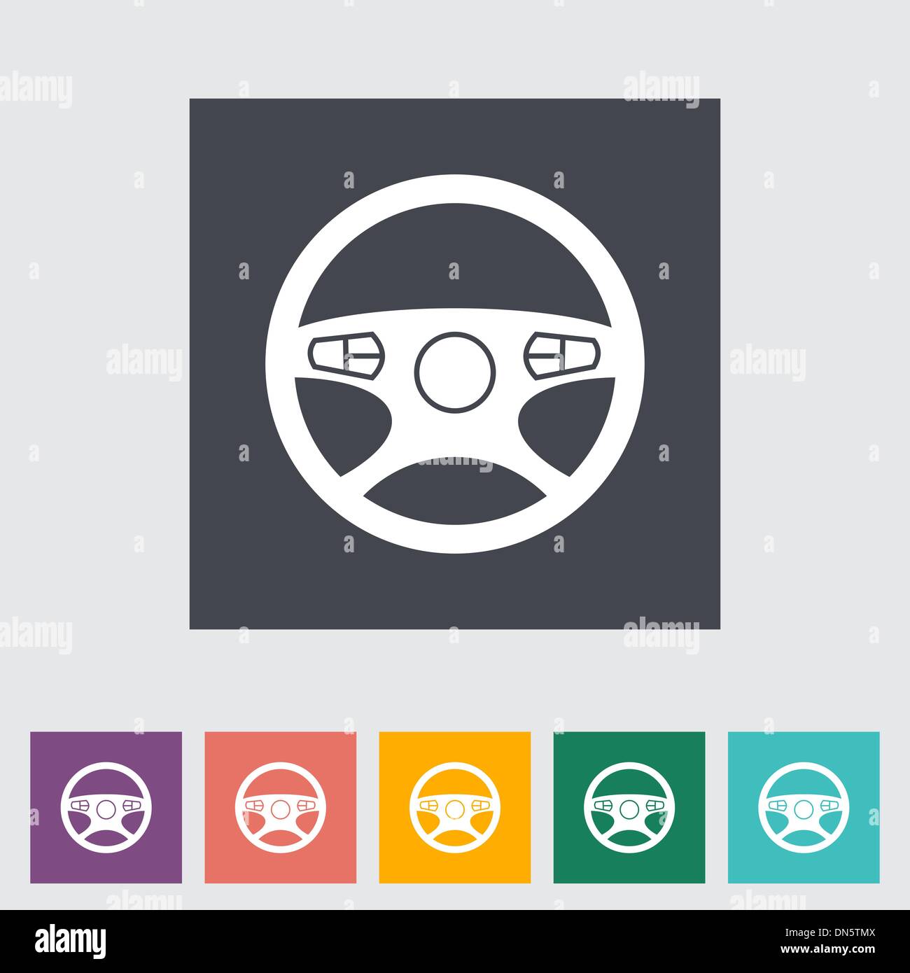 Car Steering Wheel flat icon Stock Vector Image & Art - Alamy
