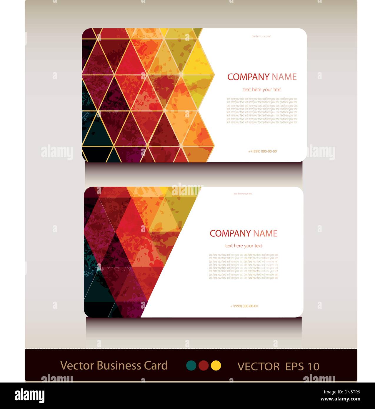 Set of abstract geometric business card Stock Vector Image & Art - Alamy