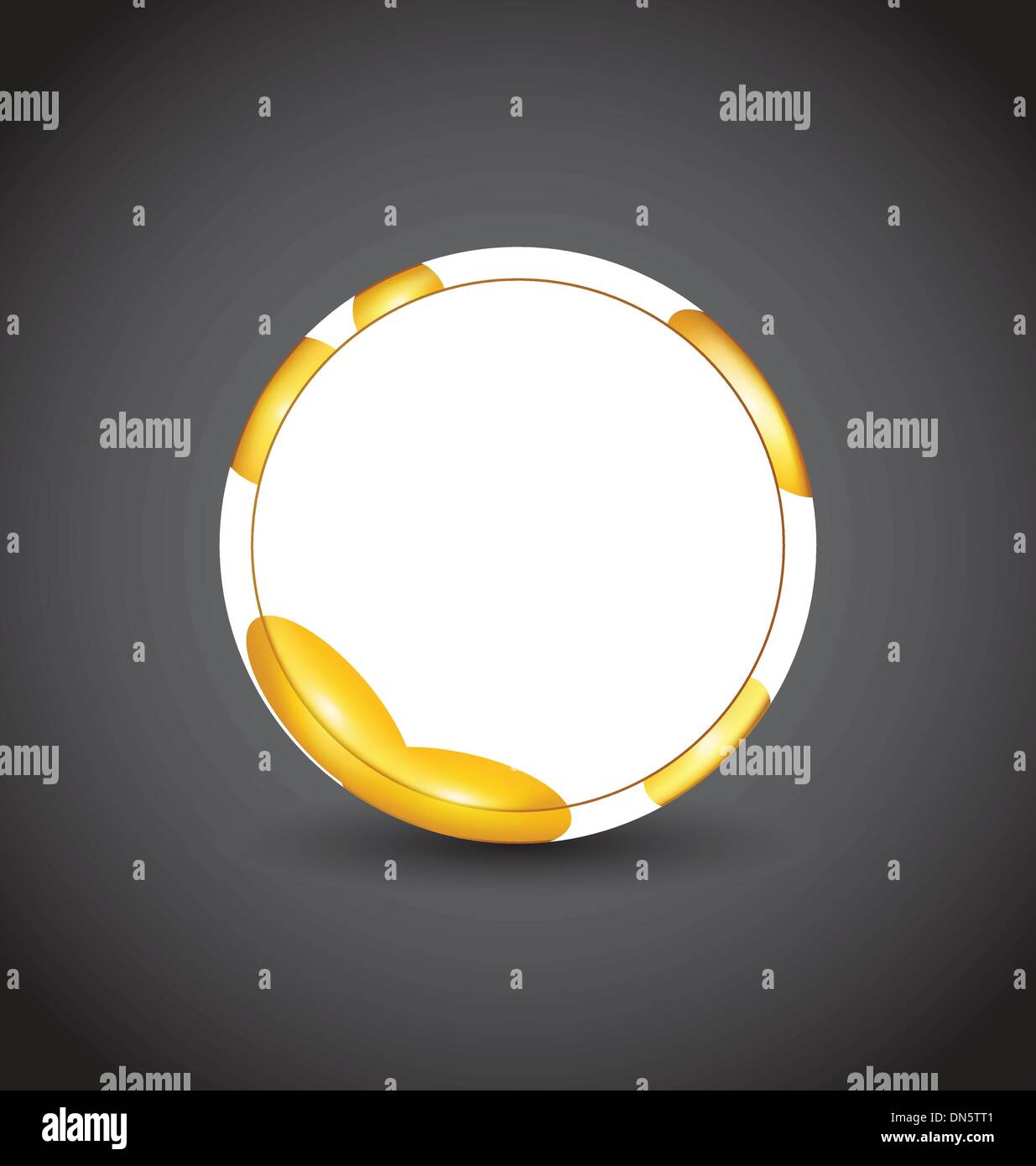 Golden coin with shadow on dark background Stock Vector Image & Art - Alamy