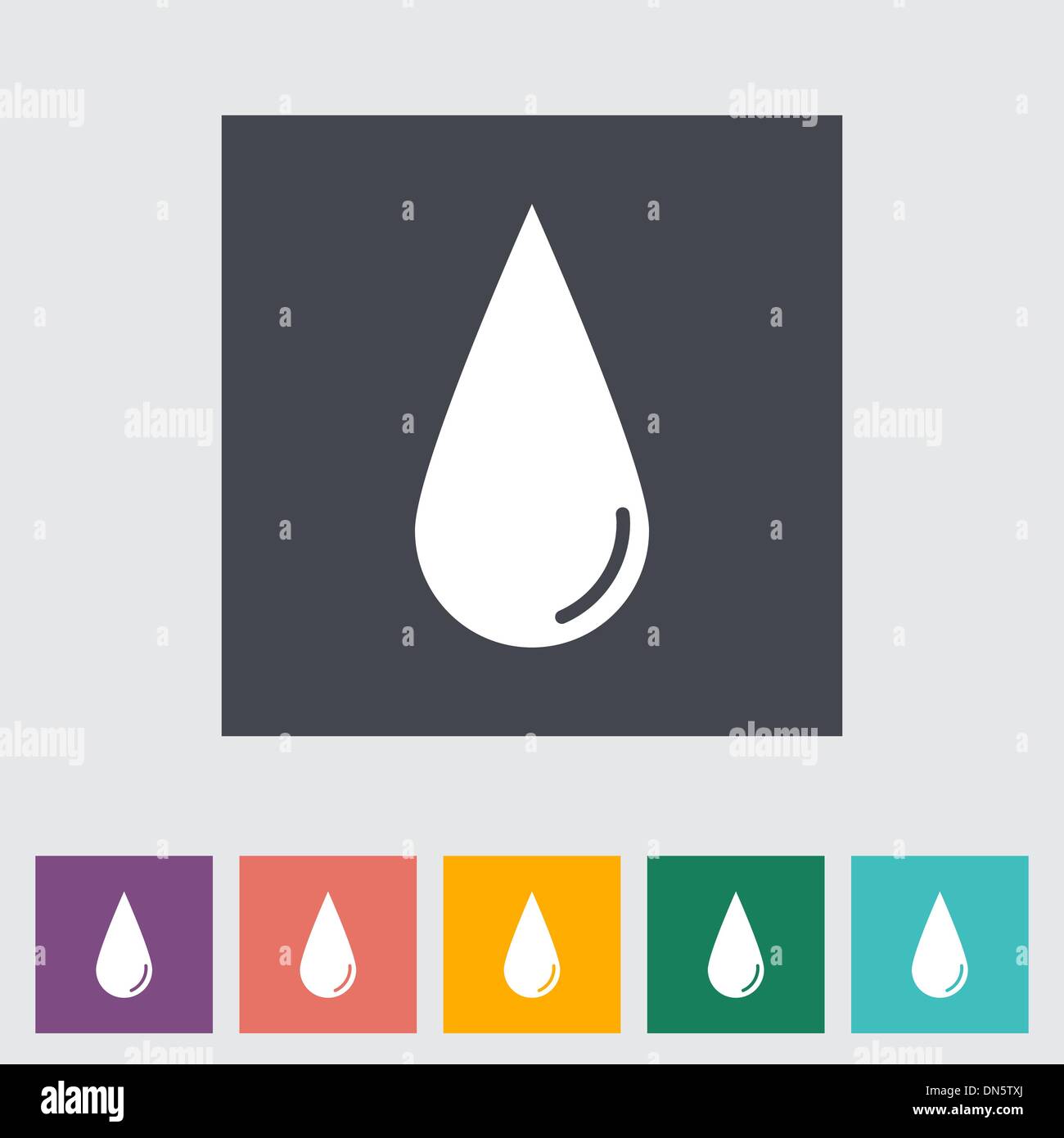 Water drop icon flat Stock Vector Images - Alamy