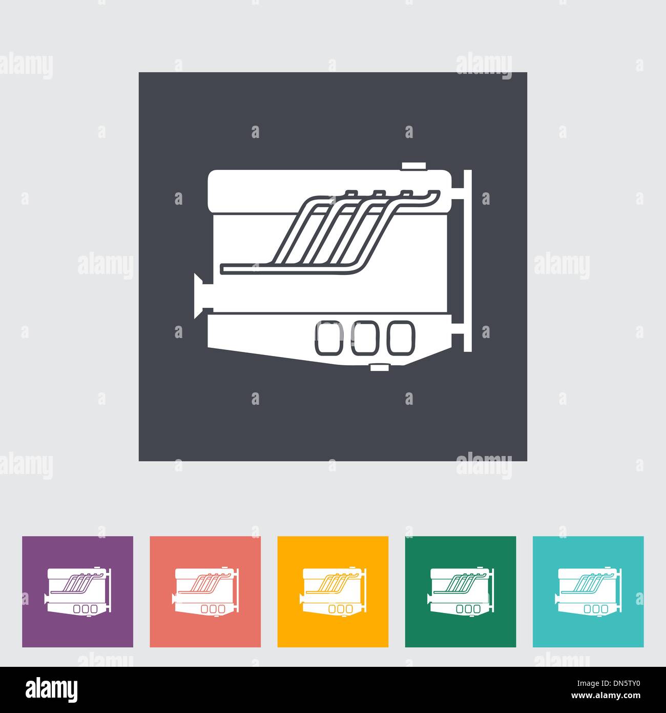 Engine icon flat vector Stock Vector Images - Alamy