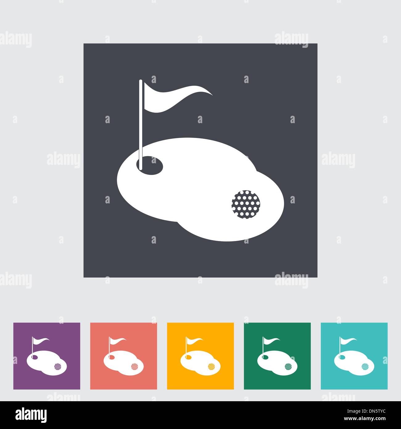 Golf flat single icon Stock Vector Image & Art - Alamy
