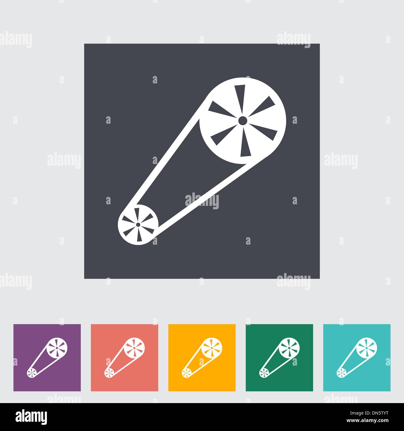 Mechanic belt icon flat Stock Vector Images - Alamy