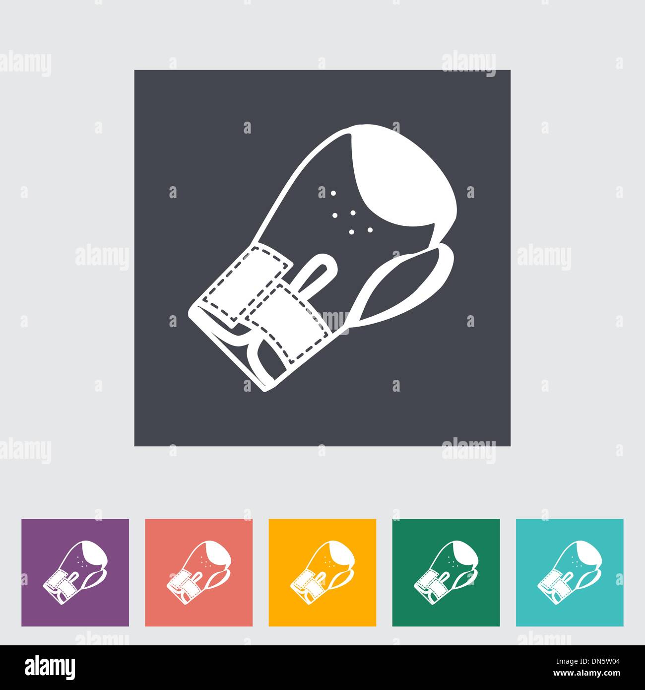 Icon flat boxing gloves Stock Vector Image & Art - Alamy
