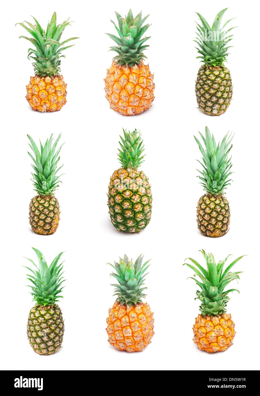 Pineapple set tropical fresh Cut Out Stock Images & Pictures - Alamy