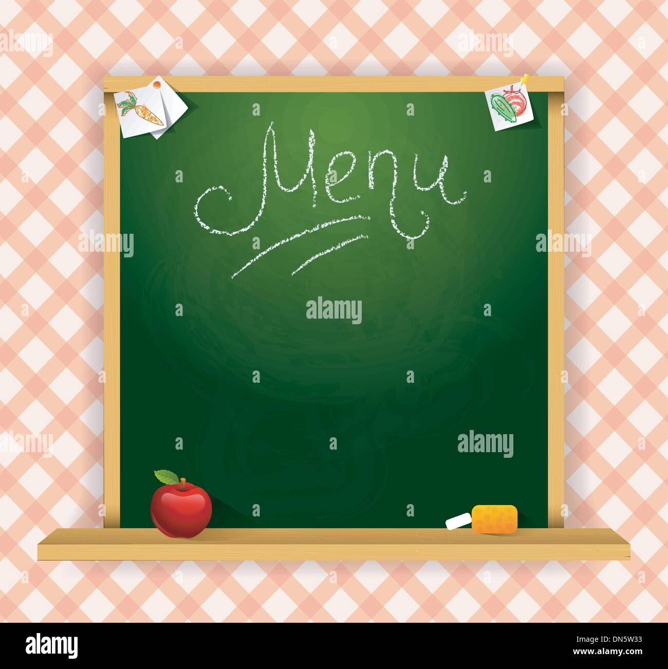 Wooden chalkboard for restaurant menu Stock Vector Image & Art - Alamy