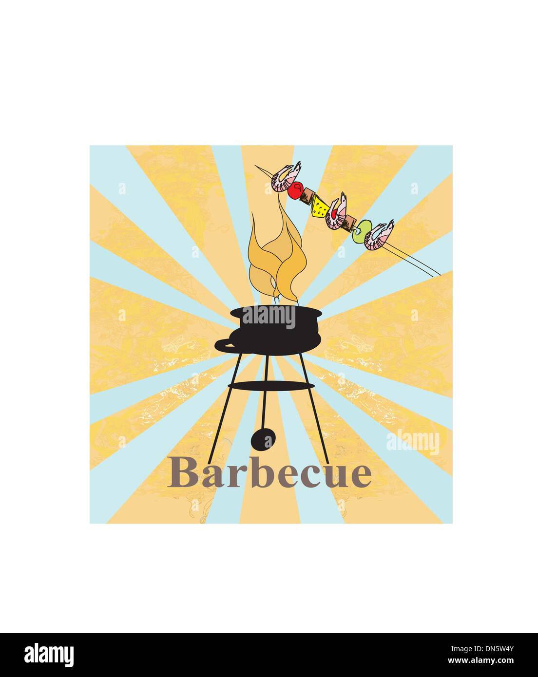 Meat steak on grill Stock Vector Images - Alamy