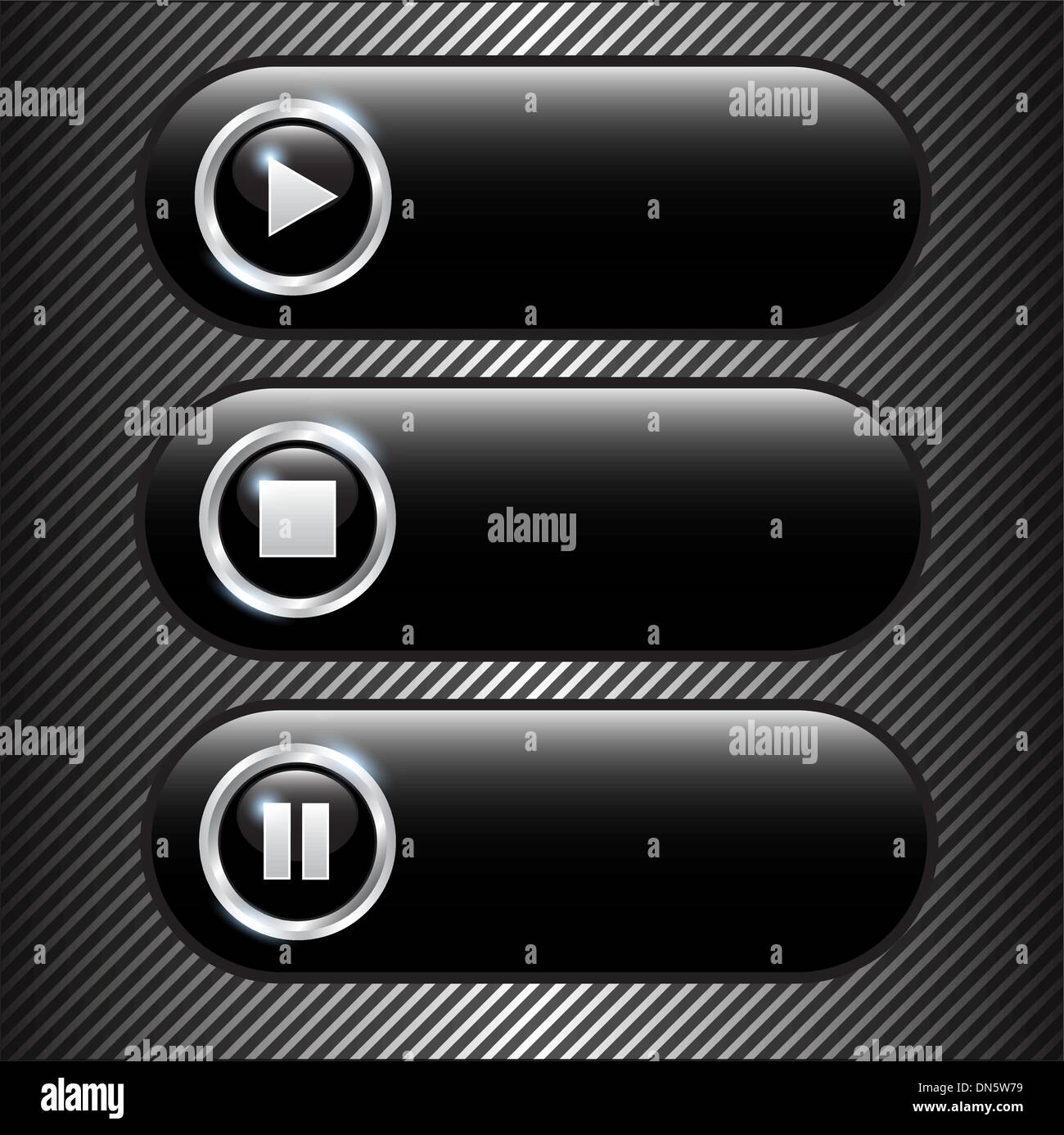 vector chrome dark buttons Stock Vector Image & Art - Alamy