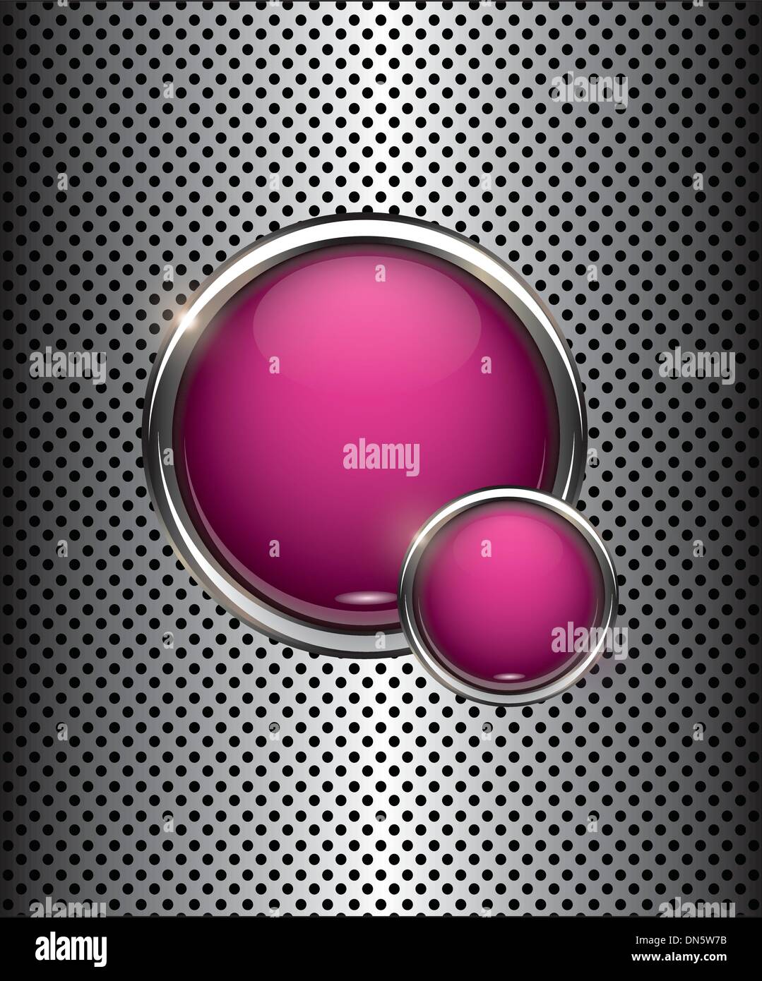 vector chrome buttons with metal background Stock Vector Image & Art ...