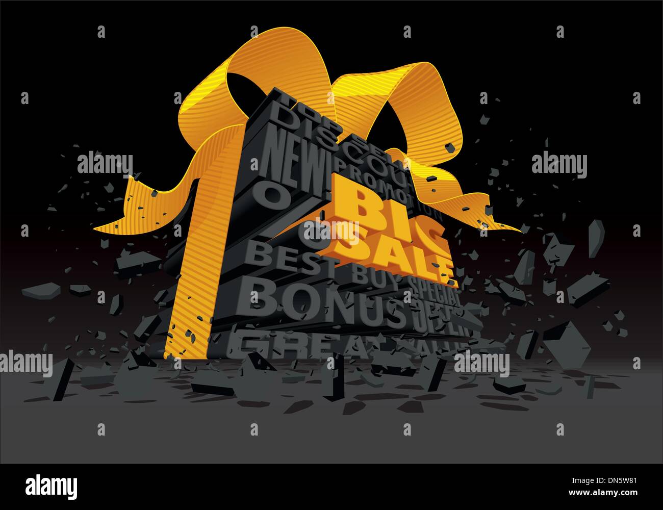 Ribbon text banner 3d Stock Vector Images - Alamy