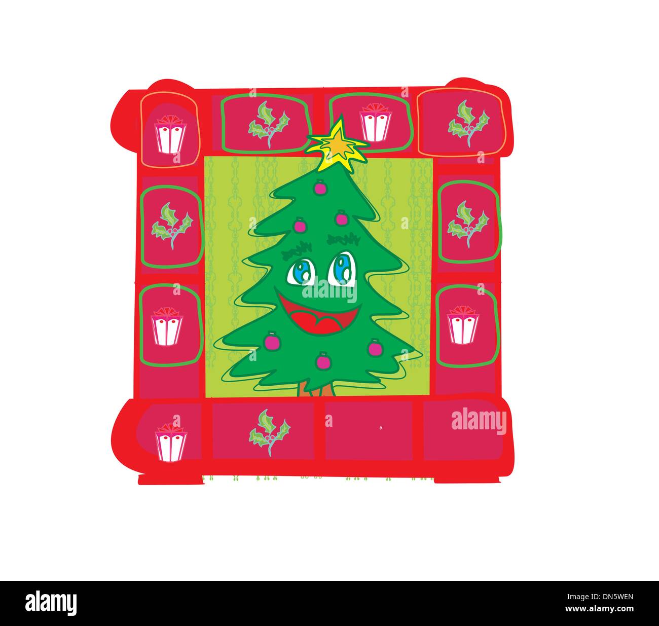 Christmas card funny Stock Vector Images - Alamy