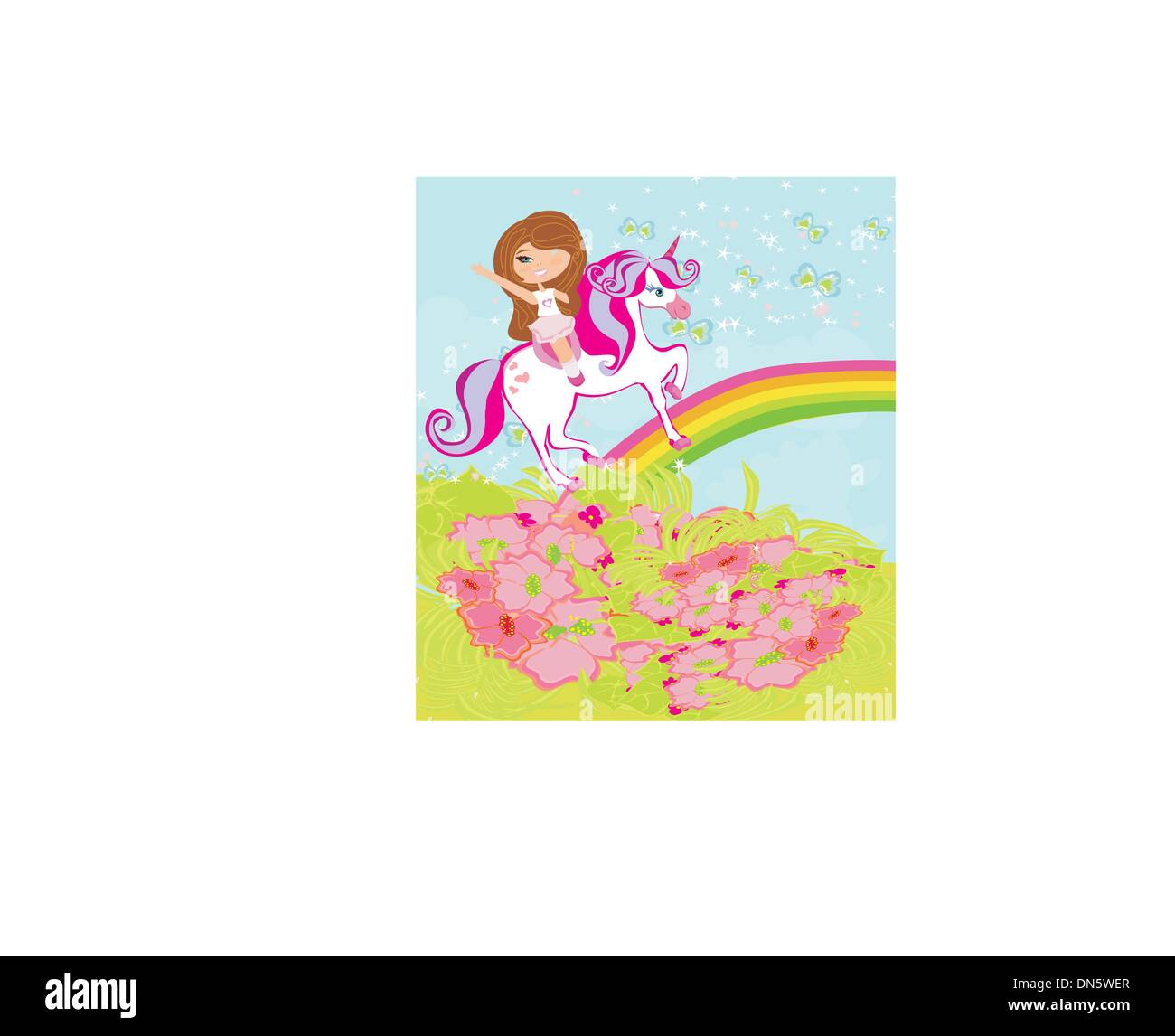 Cute girl star on Stock Vector Images - Alamy