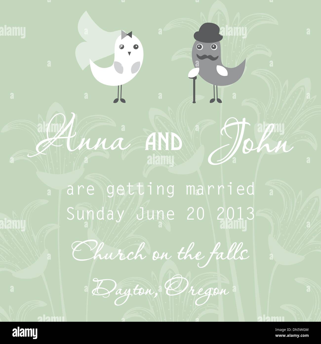 Wedding invitation card Stock Vector Image & Art - Alamy