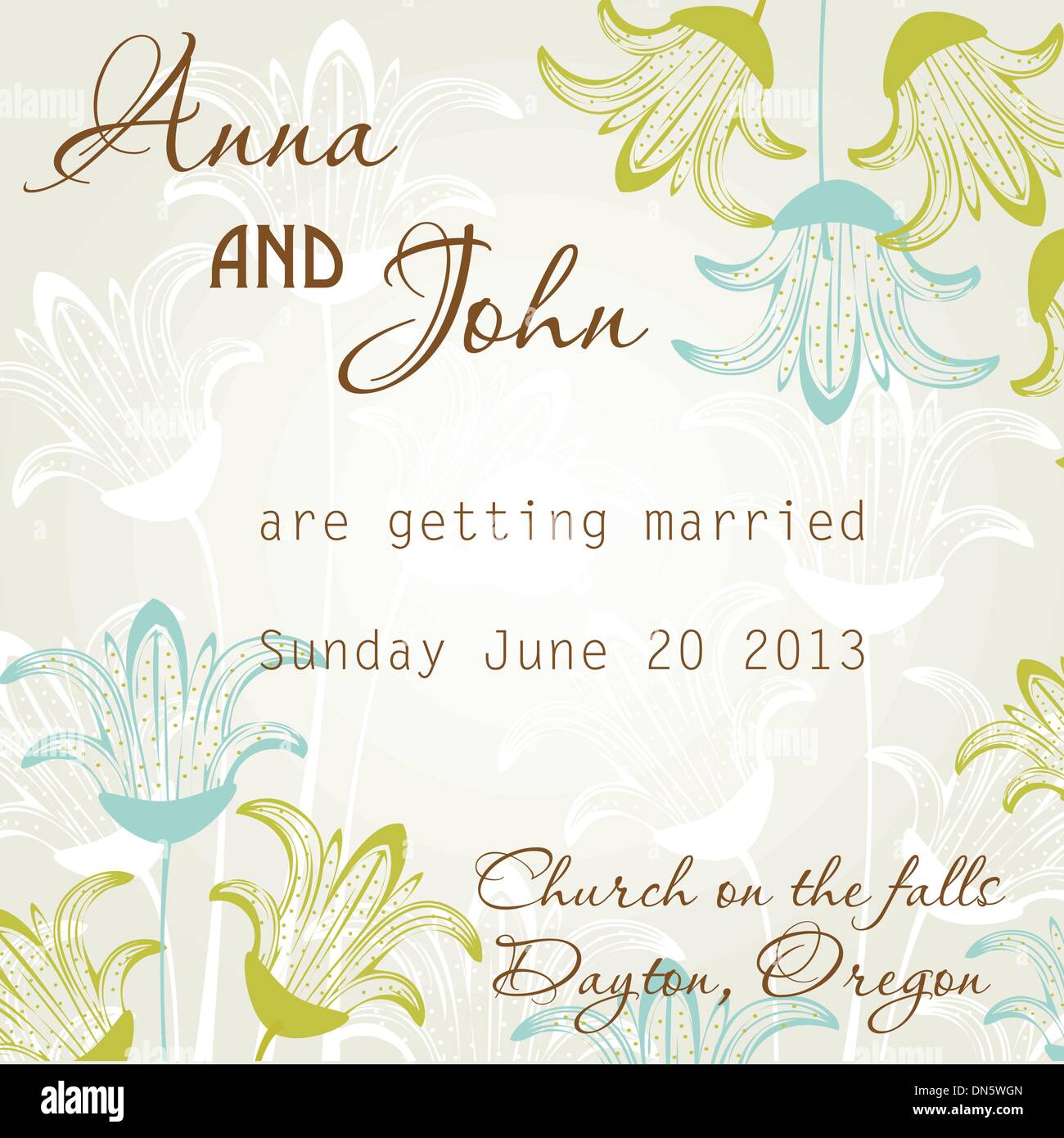 Wedding invitation card Stock Vector Image & Art - Alamy