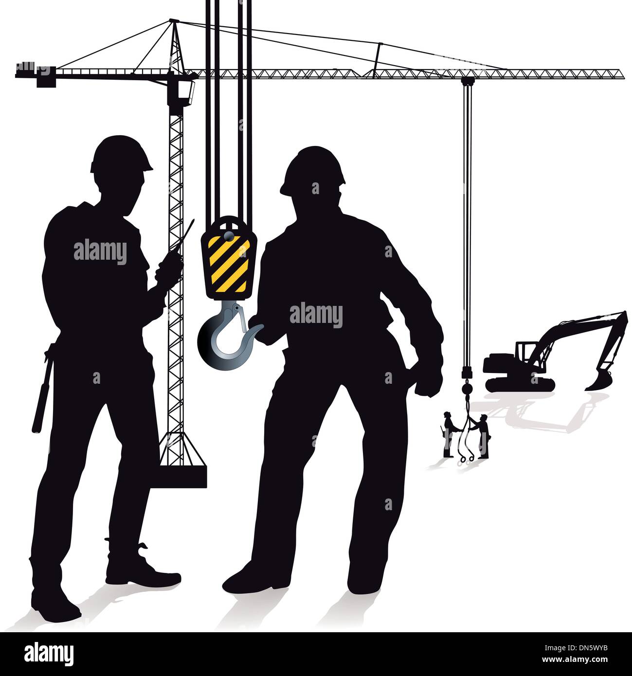 Supporting workers Stock Vector Images - Alamy