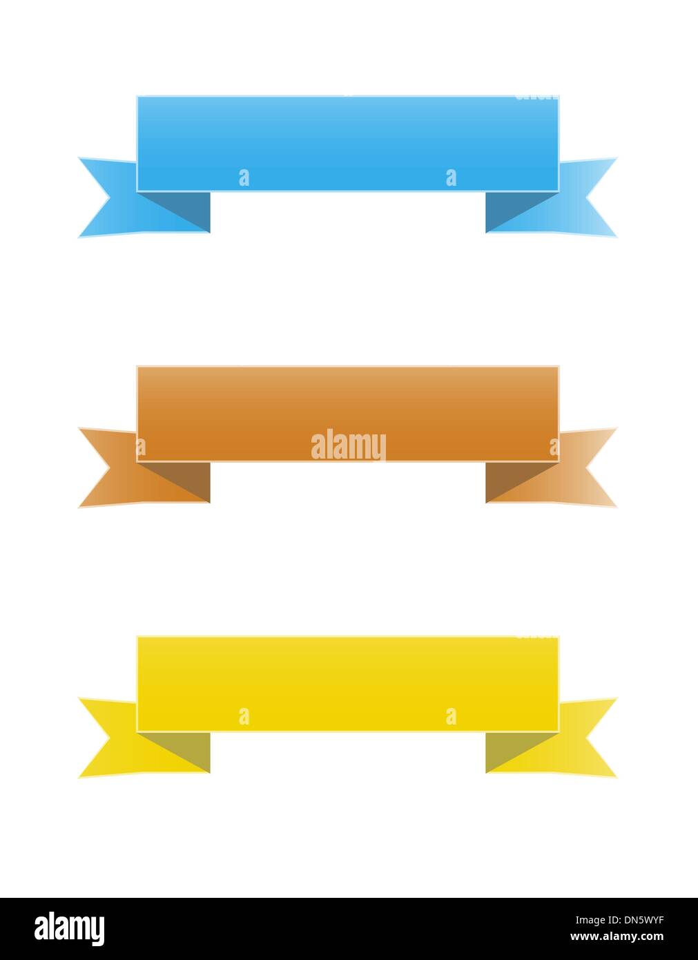 Three style ribbon set Stock Vector Images - Alamy