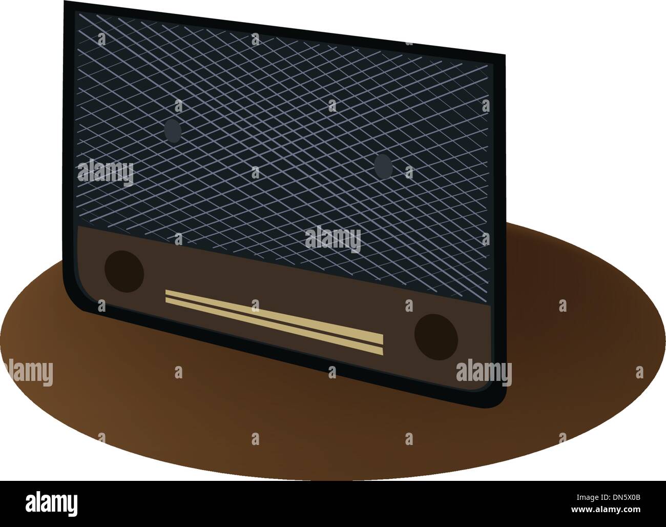 A Beautiful Old Radio on Dark Brown Background Stock Vector Image & Art ...