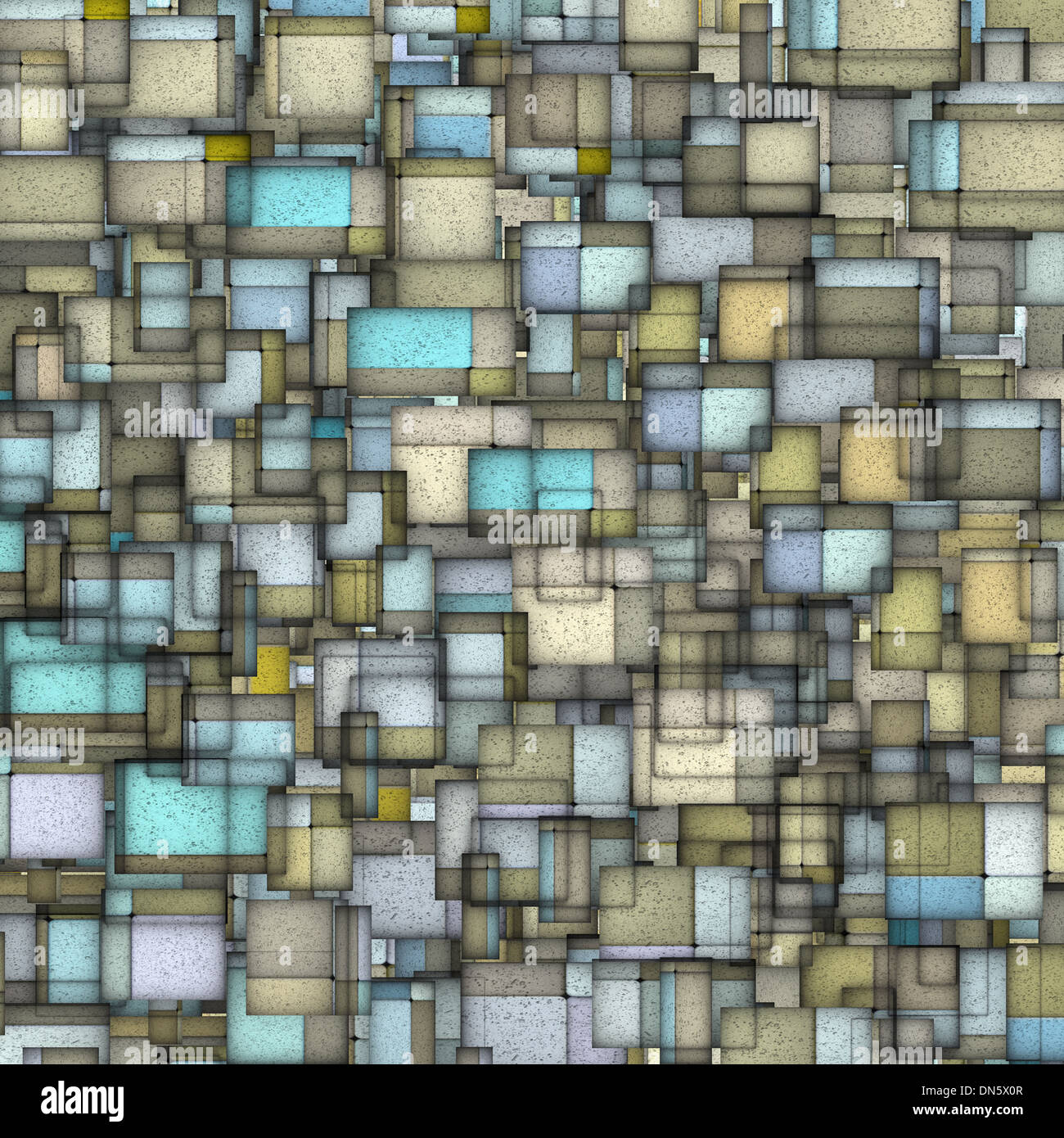mosaic tile fragmented backdrop in blue beige Stock Photo - Alamy
