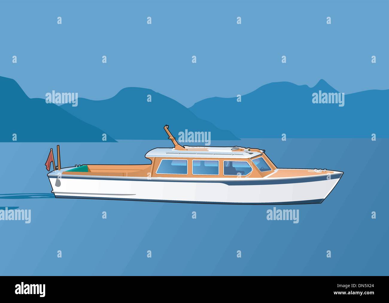 Motor launch boat Stock Vector Images - Alamy