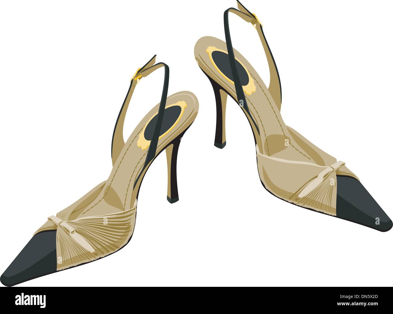 Open toe shoes Stock Vector Images - Alamy