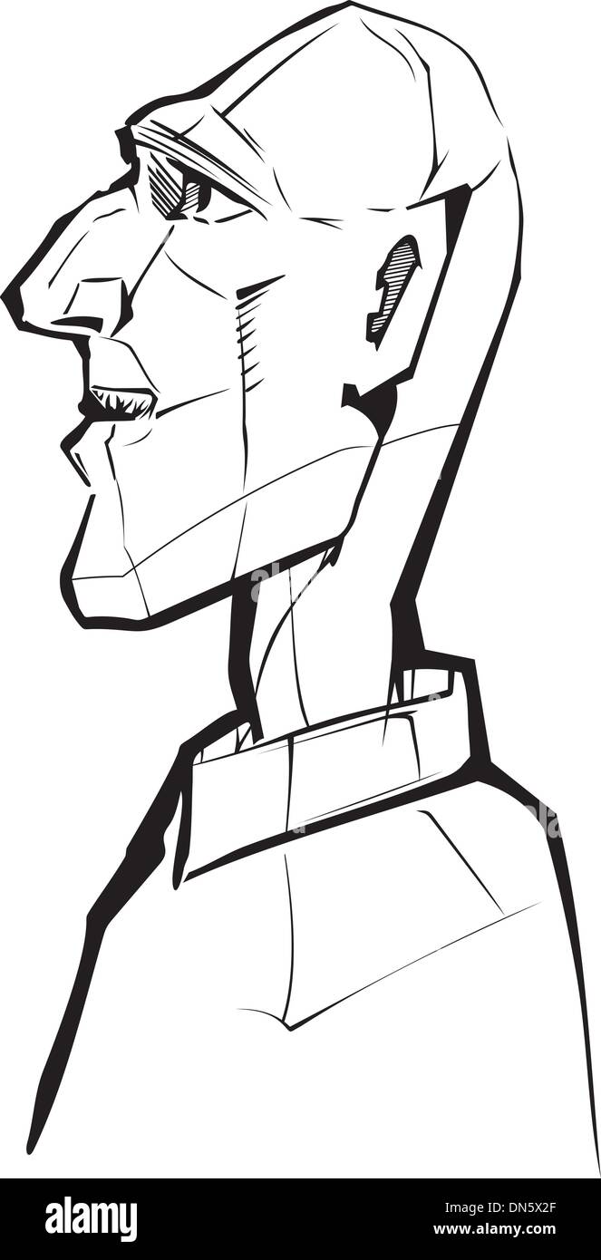 Close up head profile Stock Vector Images - Alamy