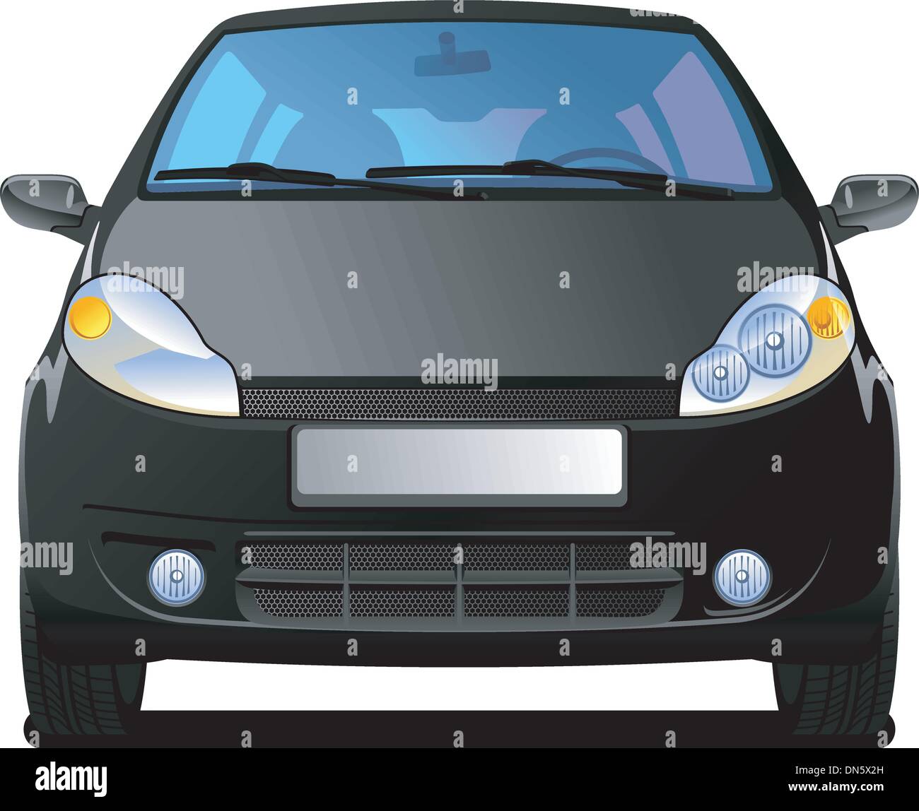 Black car isolated on Stock Vector Images - Alamy