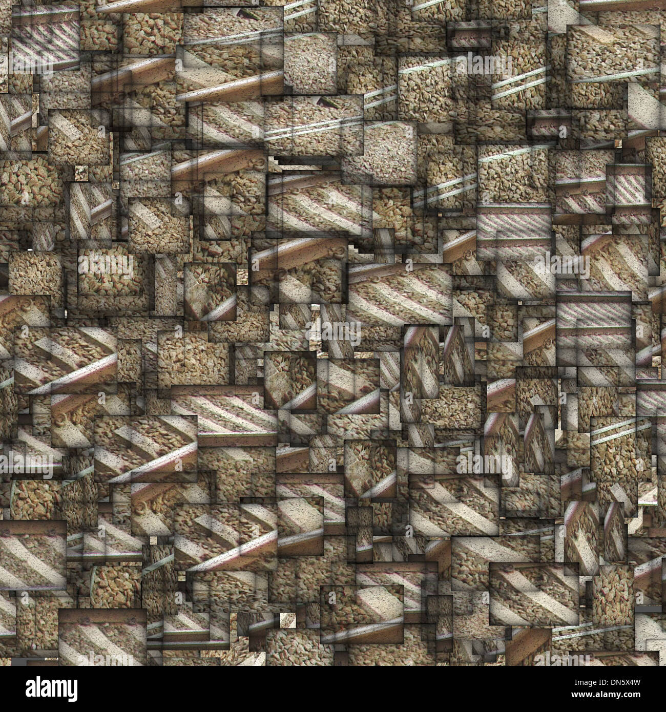 rail track road abstract fragmented Stock Photo - Alamy