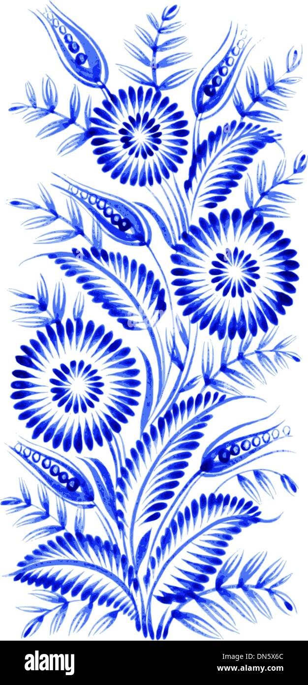 blue flower composition Stock Vector Image & Art - Alamy