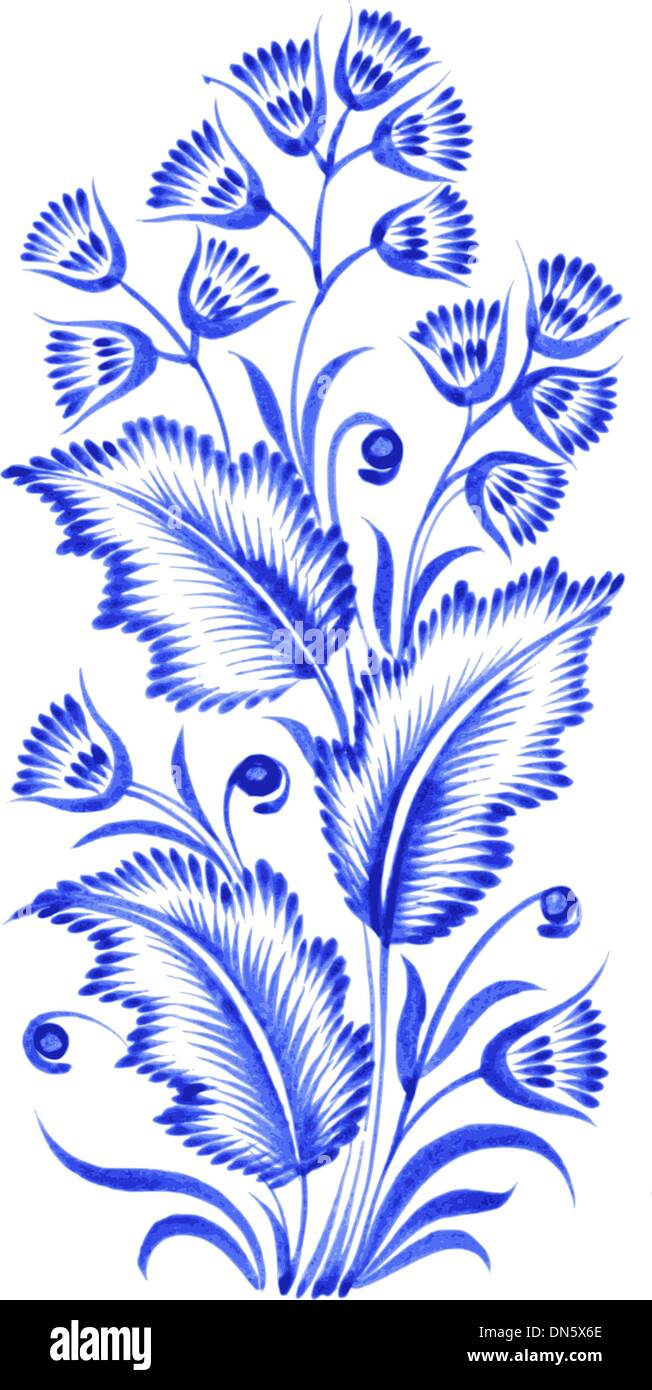 blue flower composition Stock Vector Image & Art - Alamy