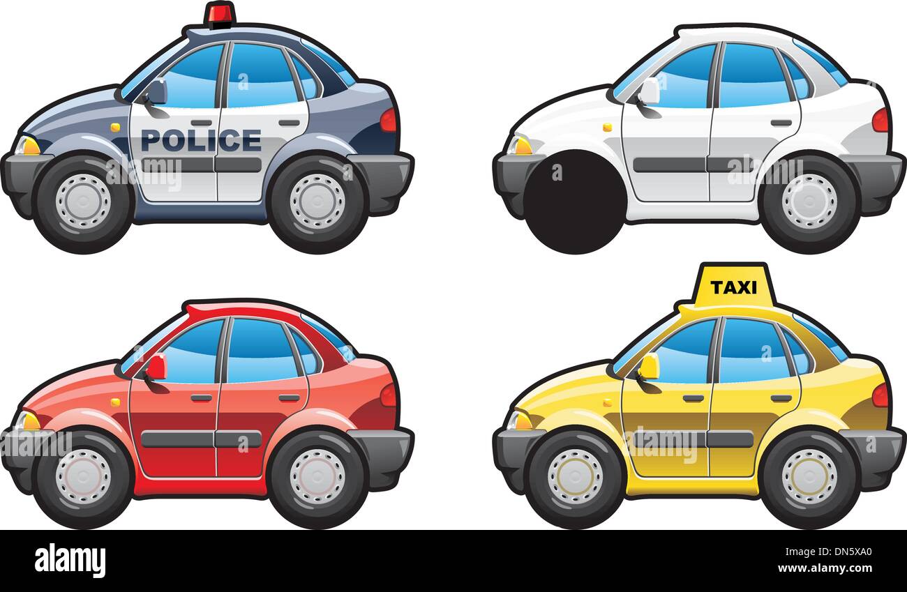 White sedan car driving Stock Vector Images - Alamy