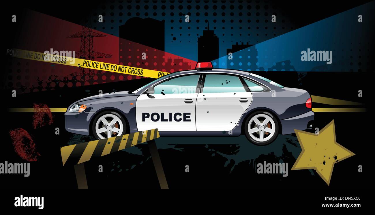 police car - vector illustration Stock Vector Image & Art - Alamy