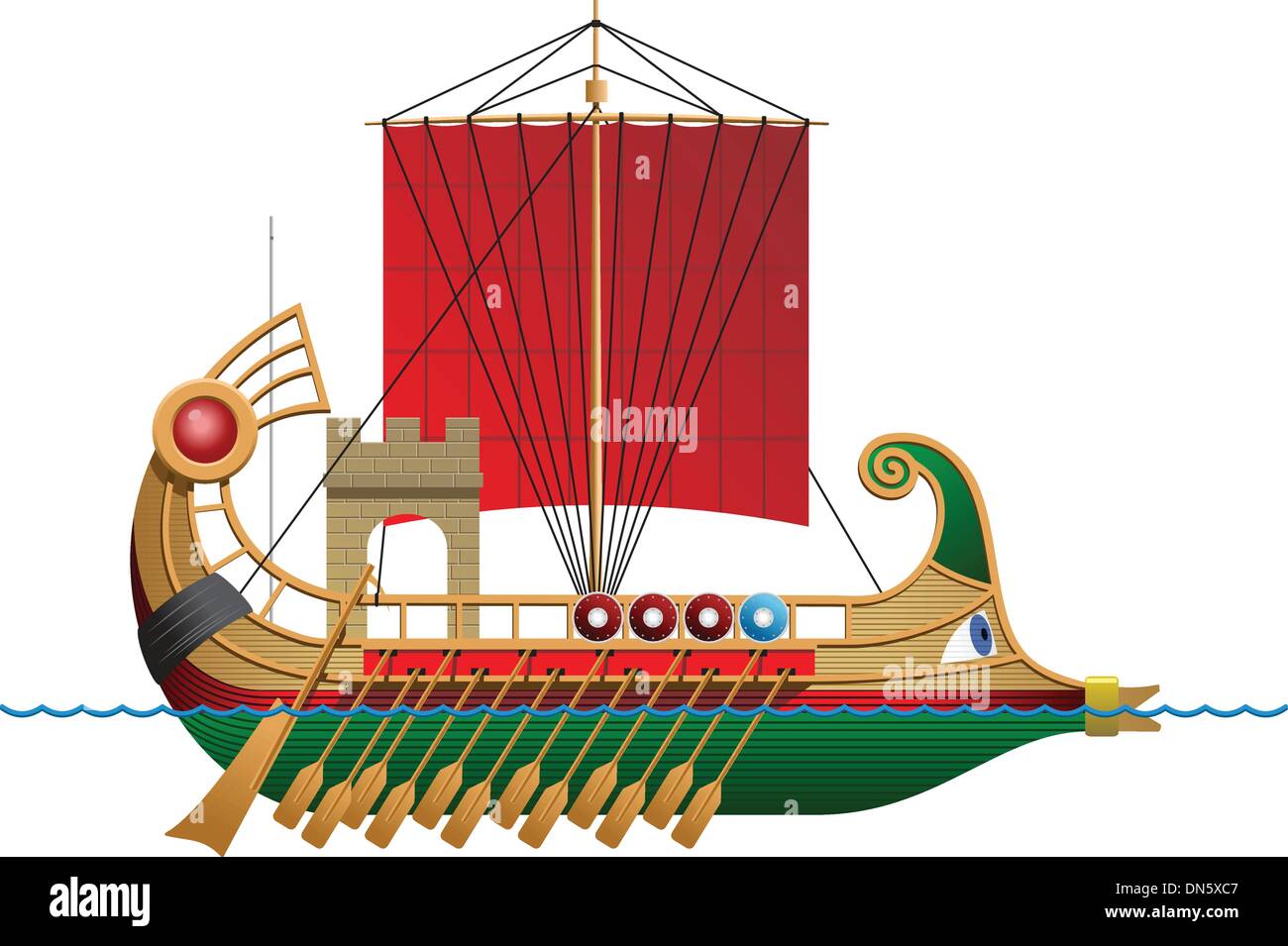 Phoenician bireme Stock Vector Images - Alamy