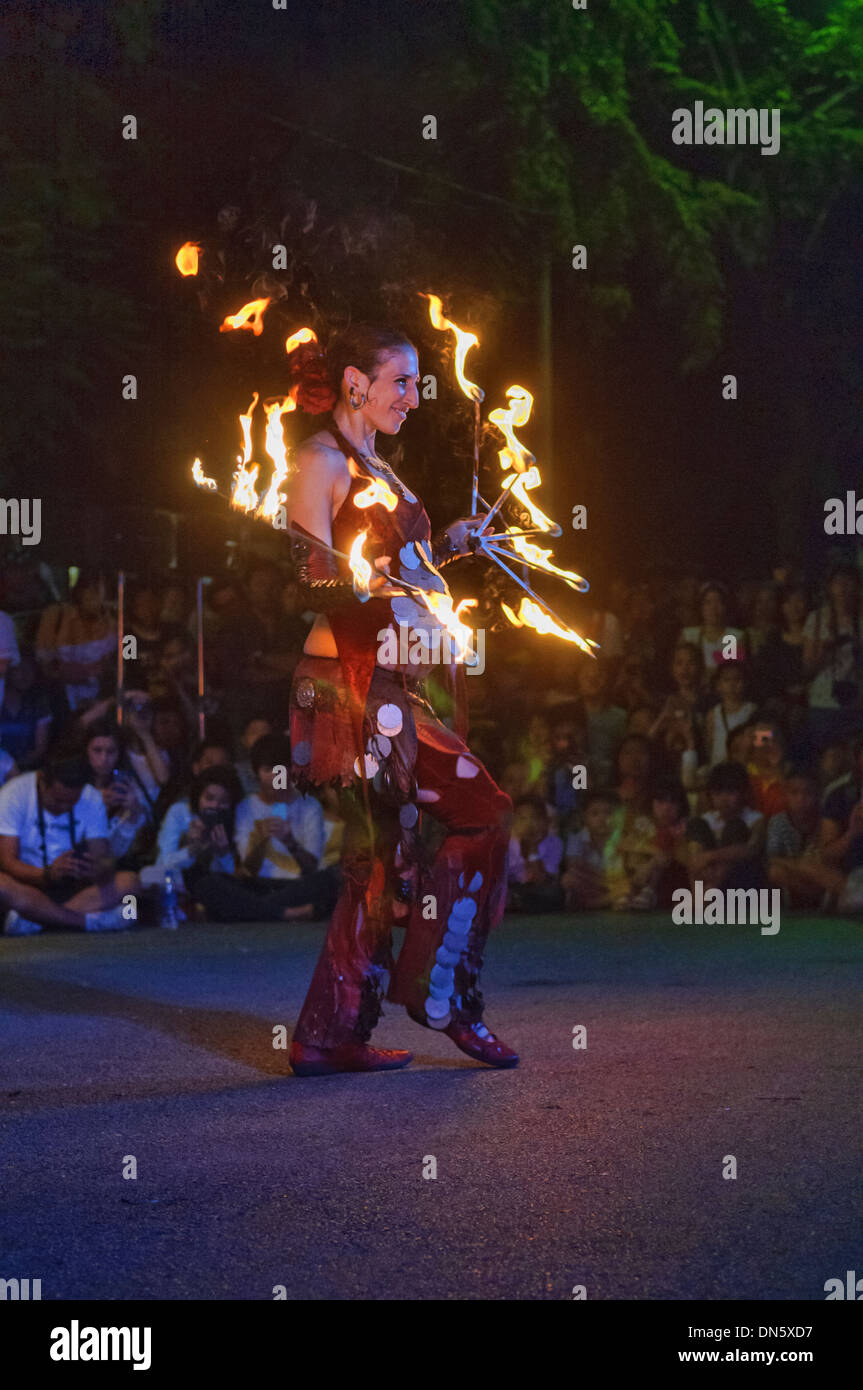 Fire dancer hi-res stock photography and images - Alamy