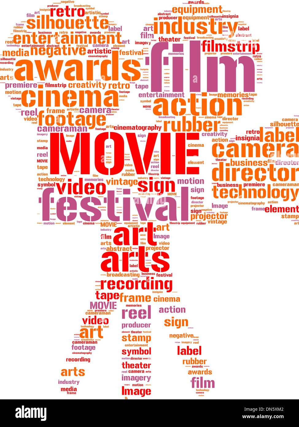 movie camera tag cloud vector illustration Stock Vector Image & Art - Alamy