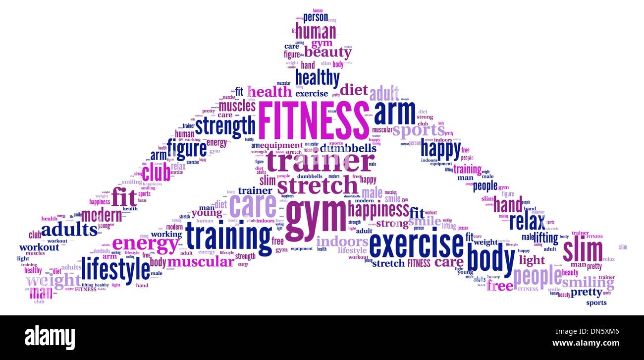 FITNESS. Word collage on white background Stock Vector Image & Art - Alamy