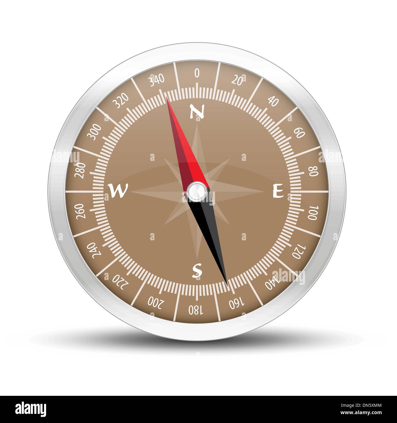 Modern silver compass Stock Vector Images - Alamy