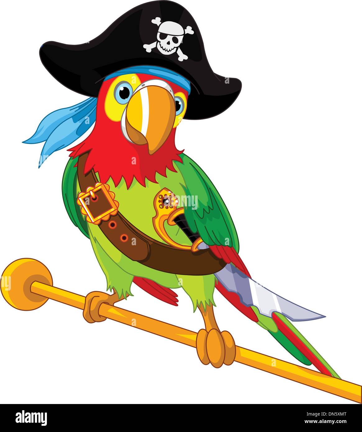 Cartoon Pirate Parrot