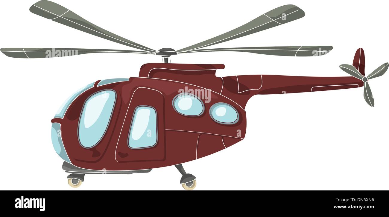 Helicopter in cartoon style Stock Vector Images - Alamy