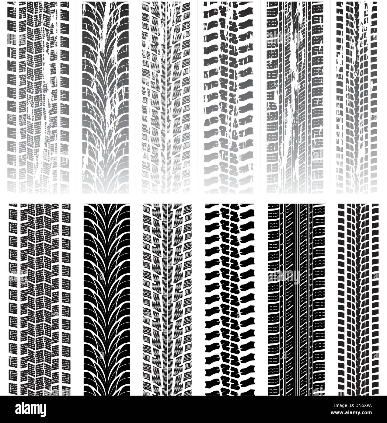 set of tire prints Stock Vector Image & Art - Alamy