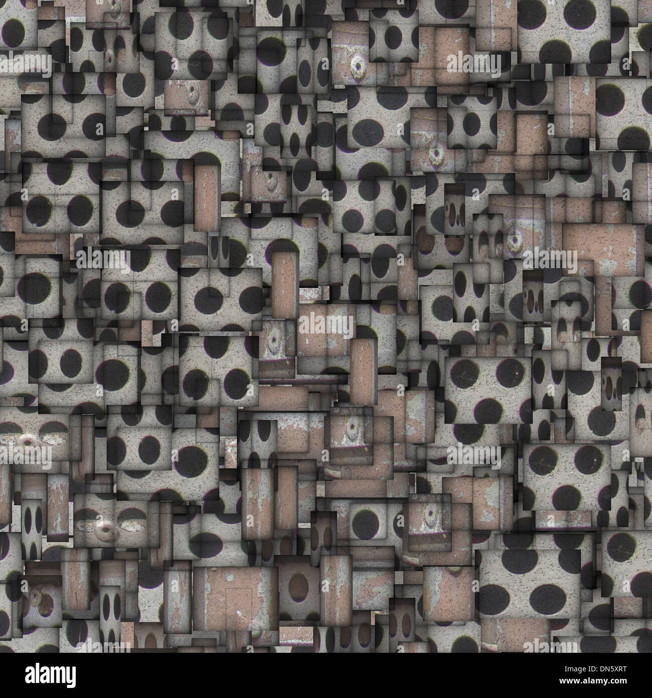 mosaic tile metal grid fragmented backdrop Stock Photo - Alamy