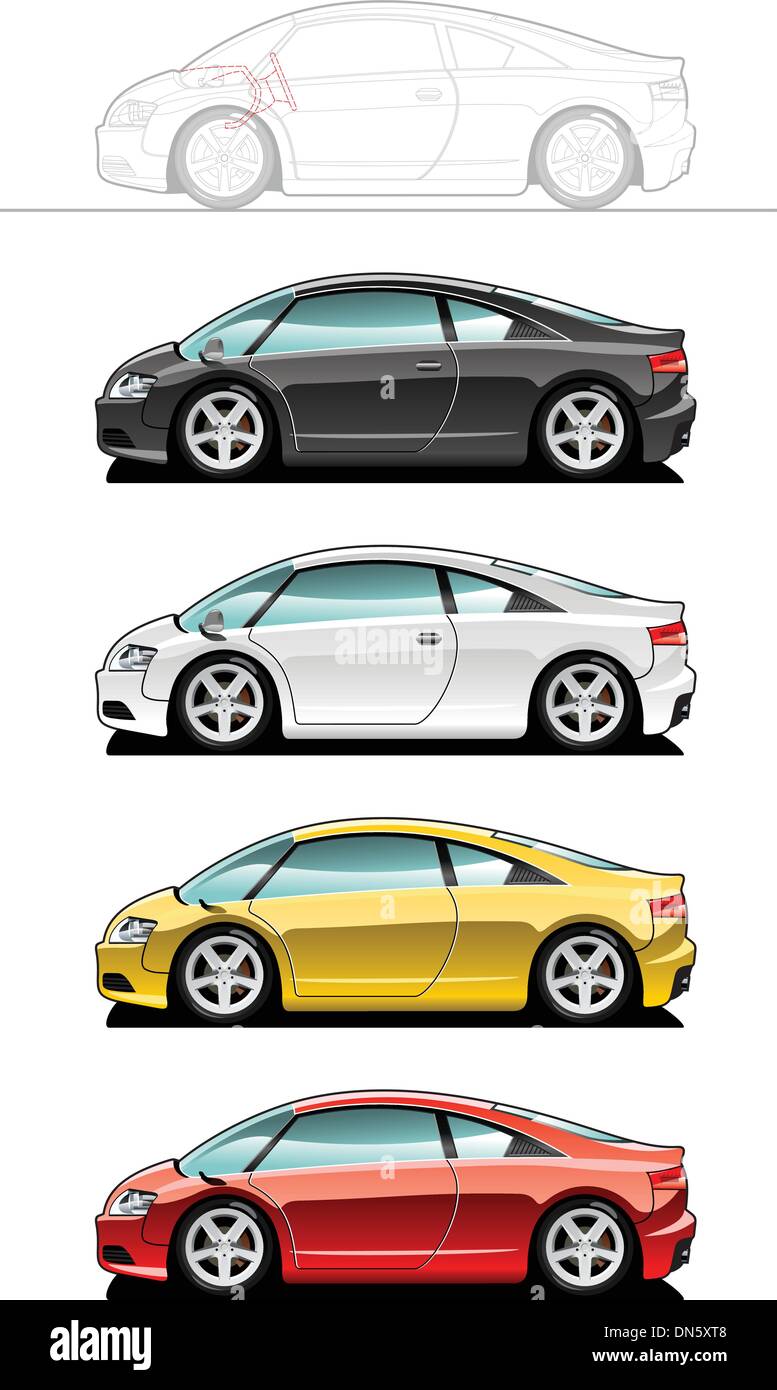 Sports car red color Stock Vector Images - Alamy