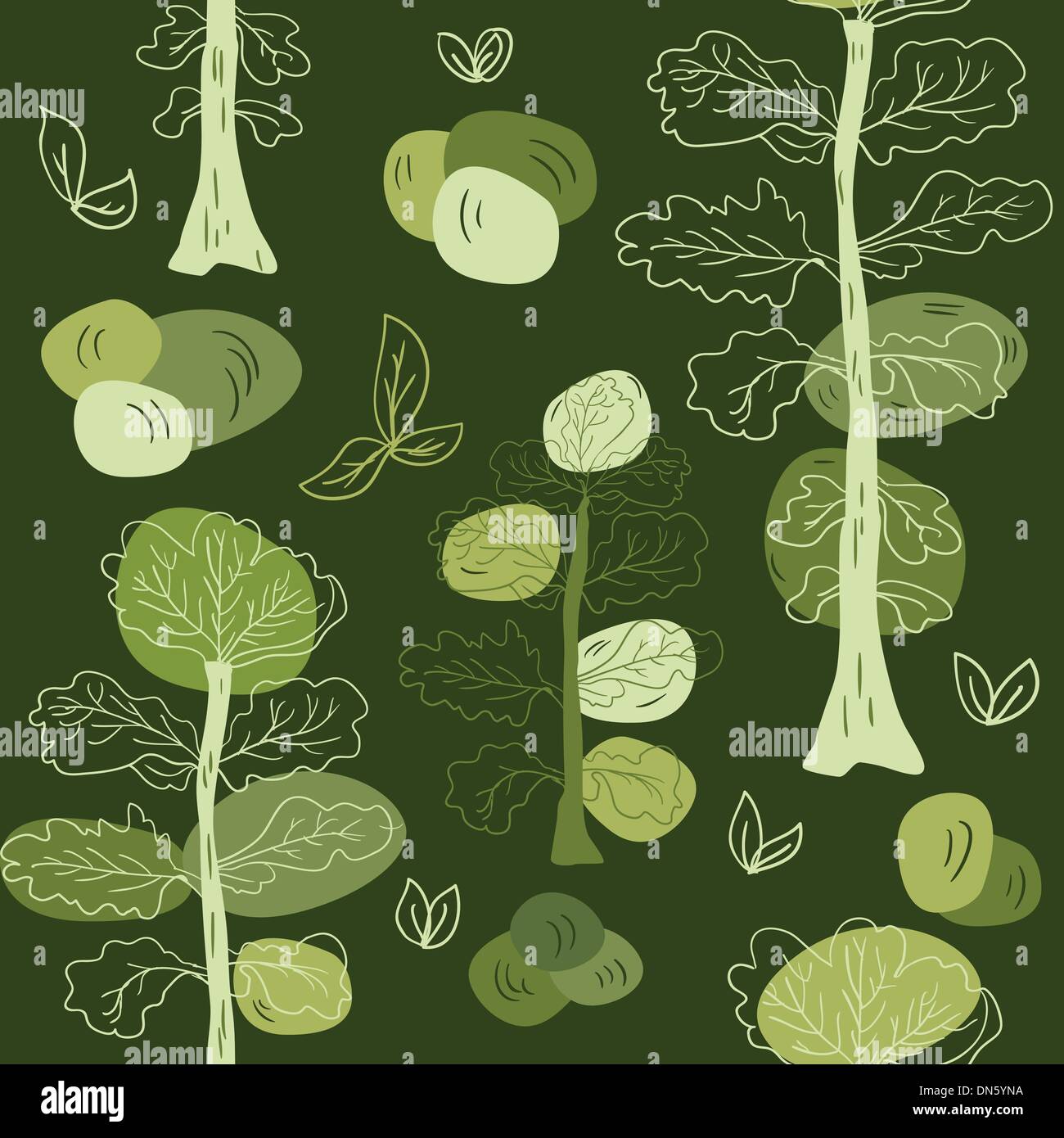 Pastel trees seamless pattern Stock Vector Image & Art - Alamy