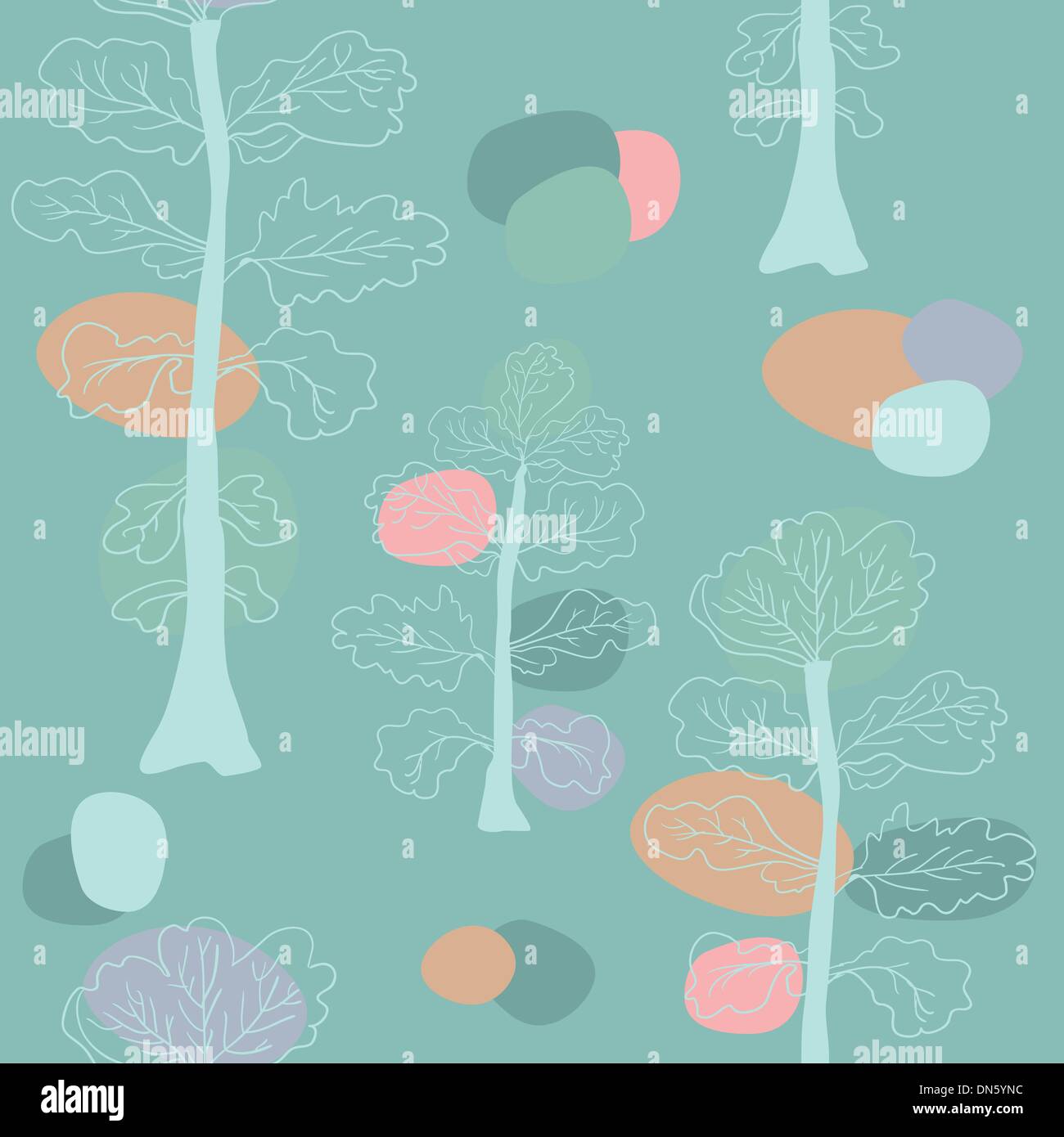 Pastel trees seamless pattern Stock Vector Image & Art - Alamy