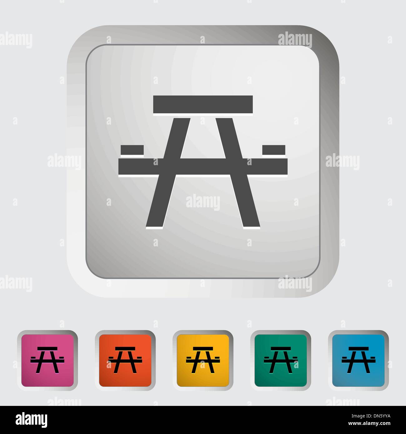 Picnic table icon hi-res stock photography and images - Alamy