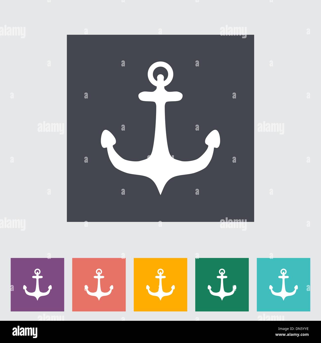 Anchor single icon vector Stock Vector Images - Alamy
