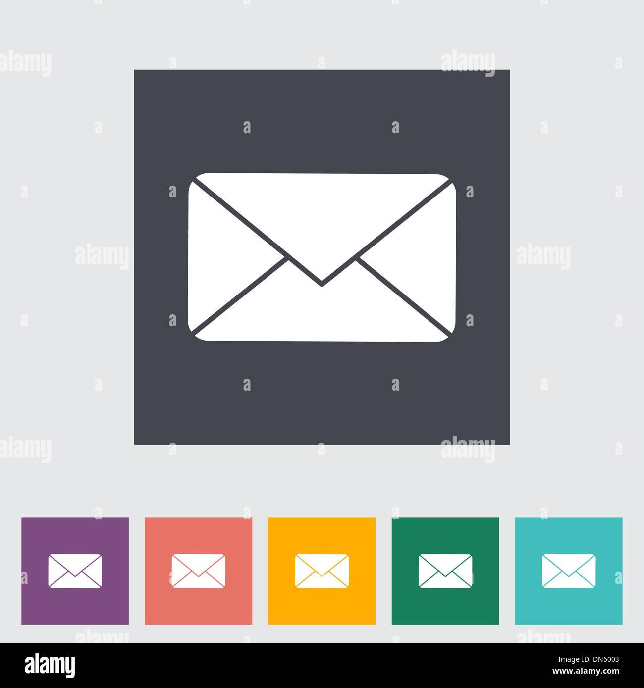 Envelope flat icon Stock Vector Image & Art - Alamy