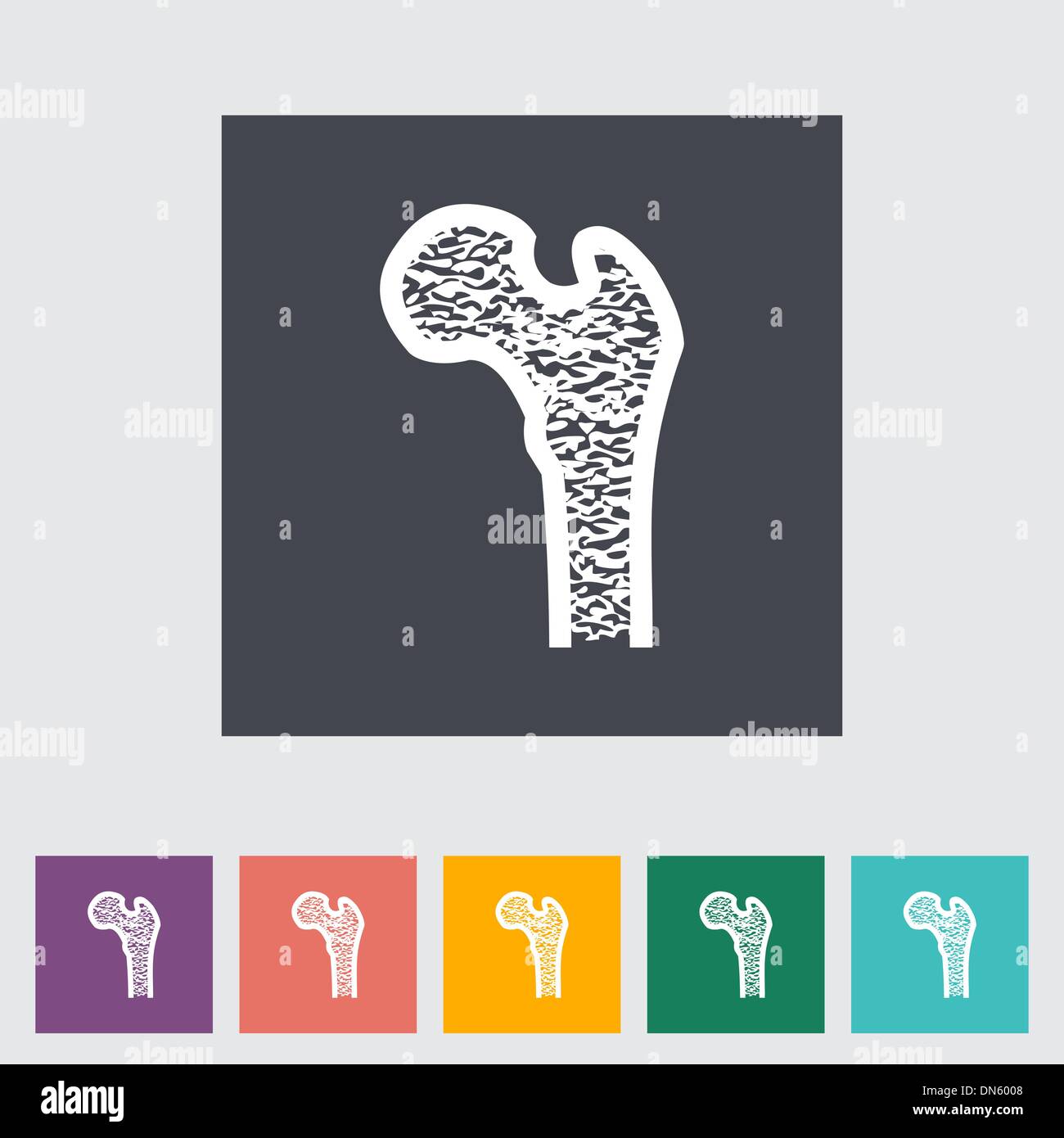 Isolated bone icon flat Stock Vector Images - Alamy