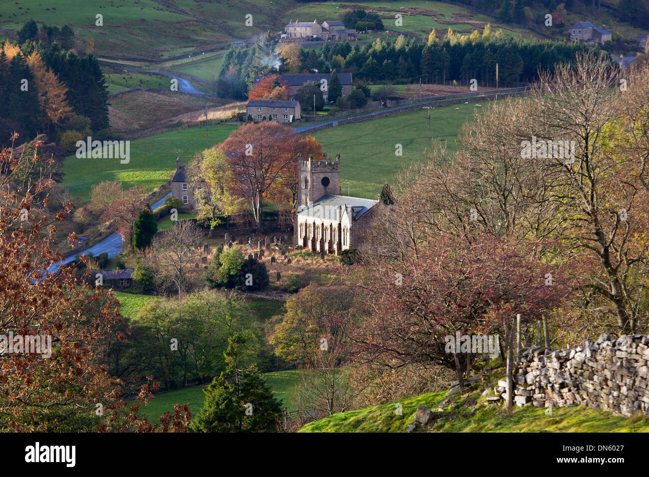 Muker Village Swaledale Yorkshire in Autumn Stock Photo - Alamy